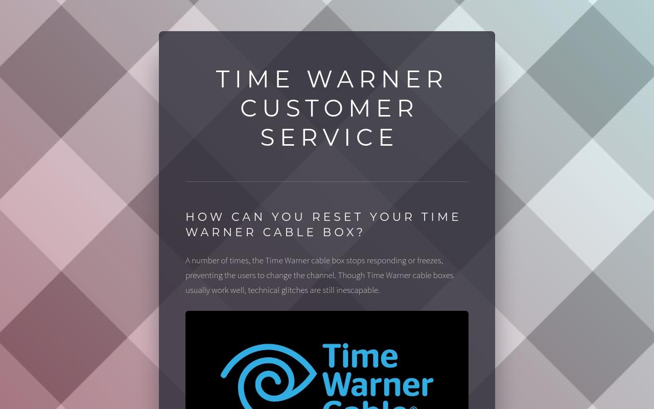 Time Warner Customer Service